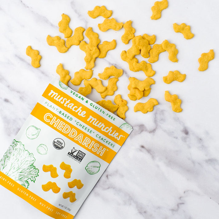 Gluten-Free Snacks, Vegan Snacks, Cheddarish | Mustache Munchies ...